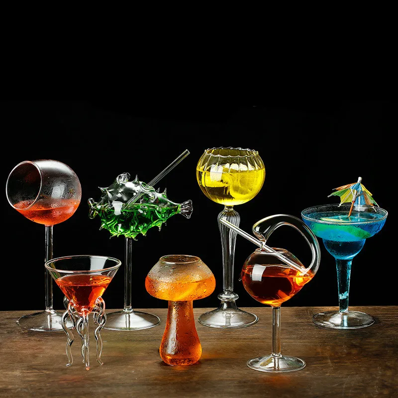 Glassware Unique Wine Martini Cocktail Glasses High Borosilicate ...