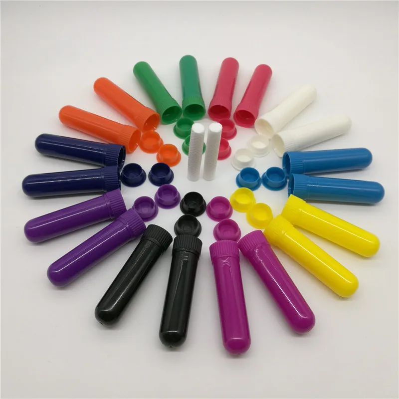 Colored Nasal Inhaler Tubes for Aromatherapy & Cosmetics