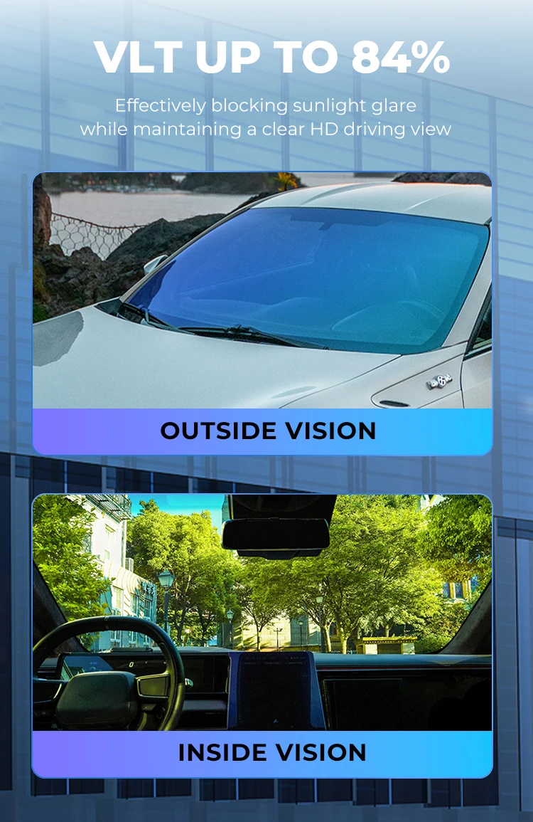 CH-03 Dark Blue Window Tint - 22% VLT, 90% IR Rejection