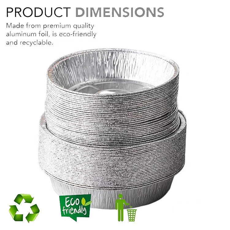 Round Disposable Take Away Food Packing Aluminum Container Aluminum ...