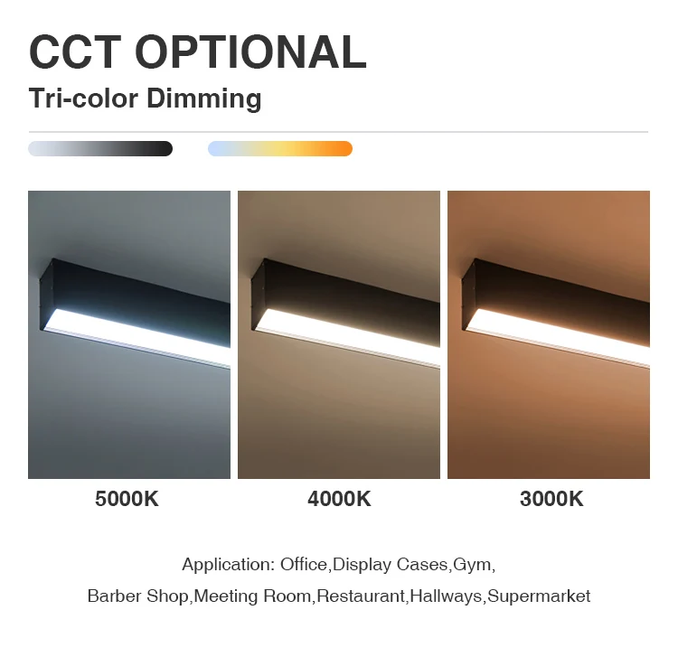 Modern Linear Light Rectangle Square Shape Ceiling Pendant Lamp Led ...