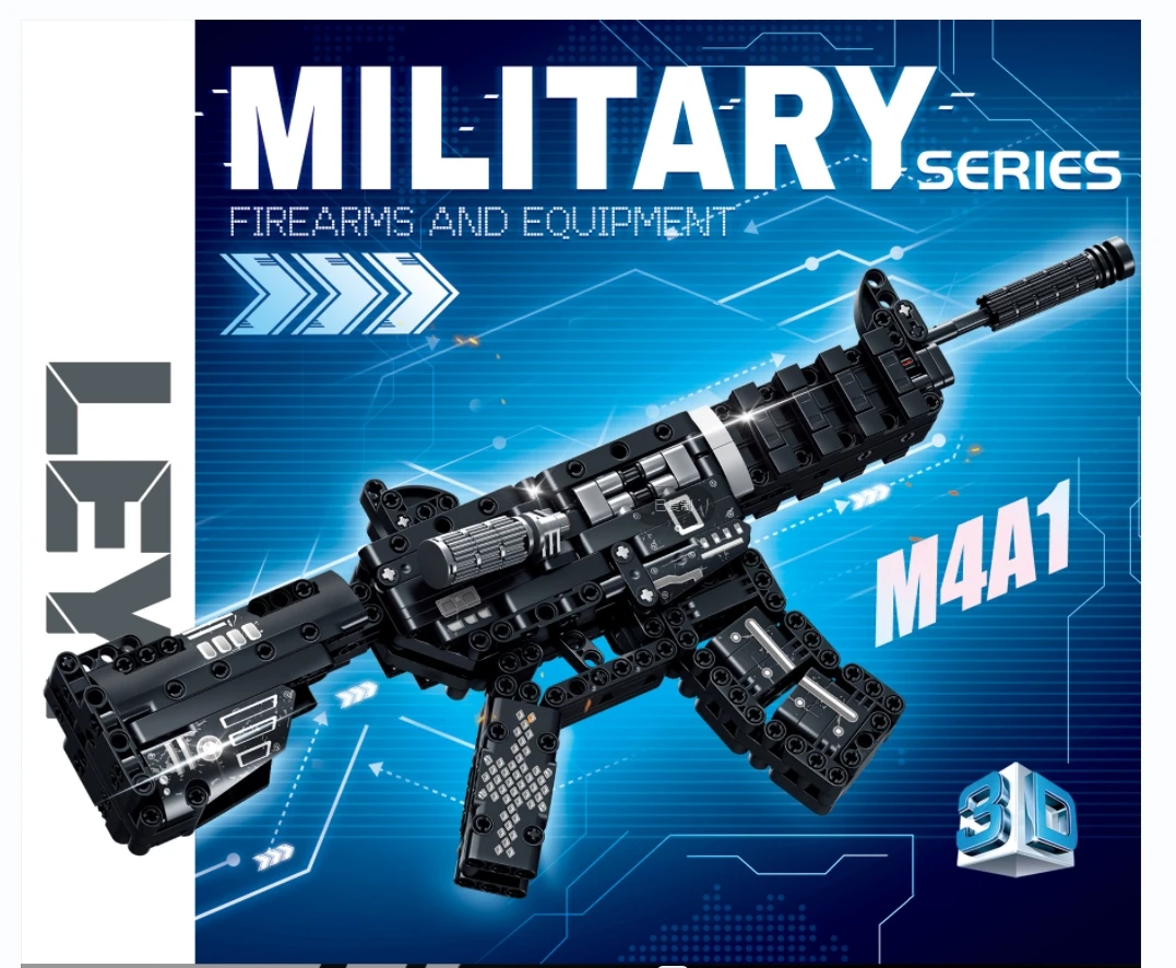 Rifle Model Guns Building Blocks Toy Set Diy Ak47 Assemble Bricks Gun ...