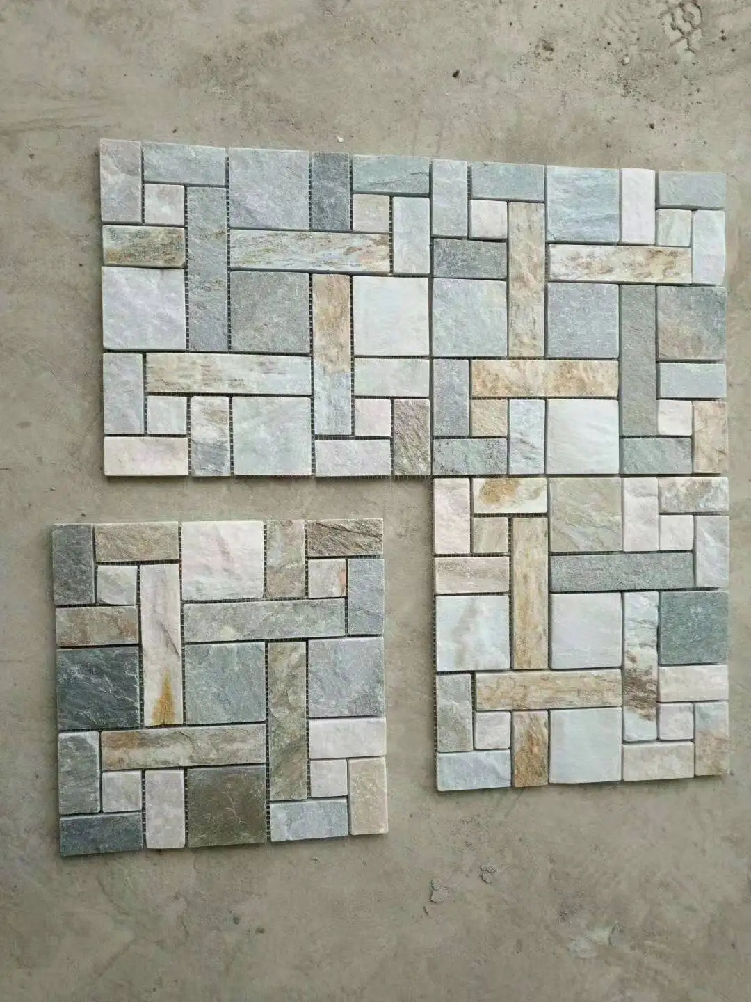 Outdoor Court Balcony Floor Slate Stone Base Plastic Grid