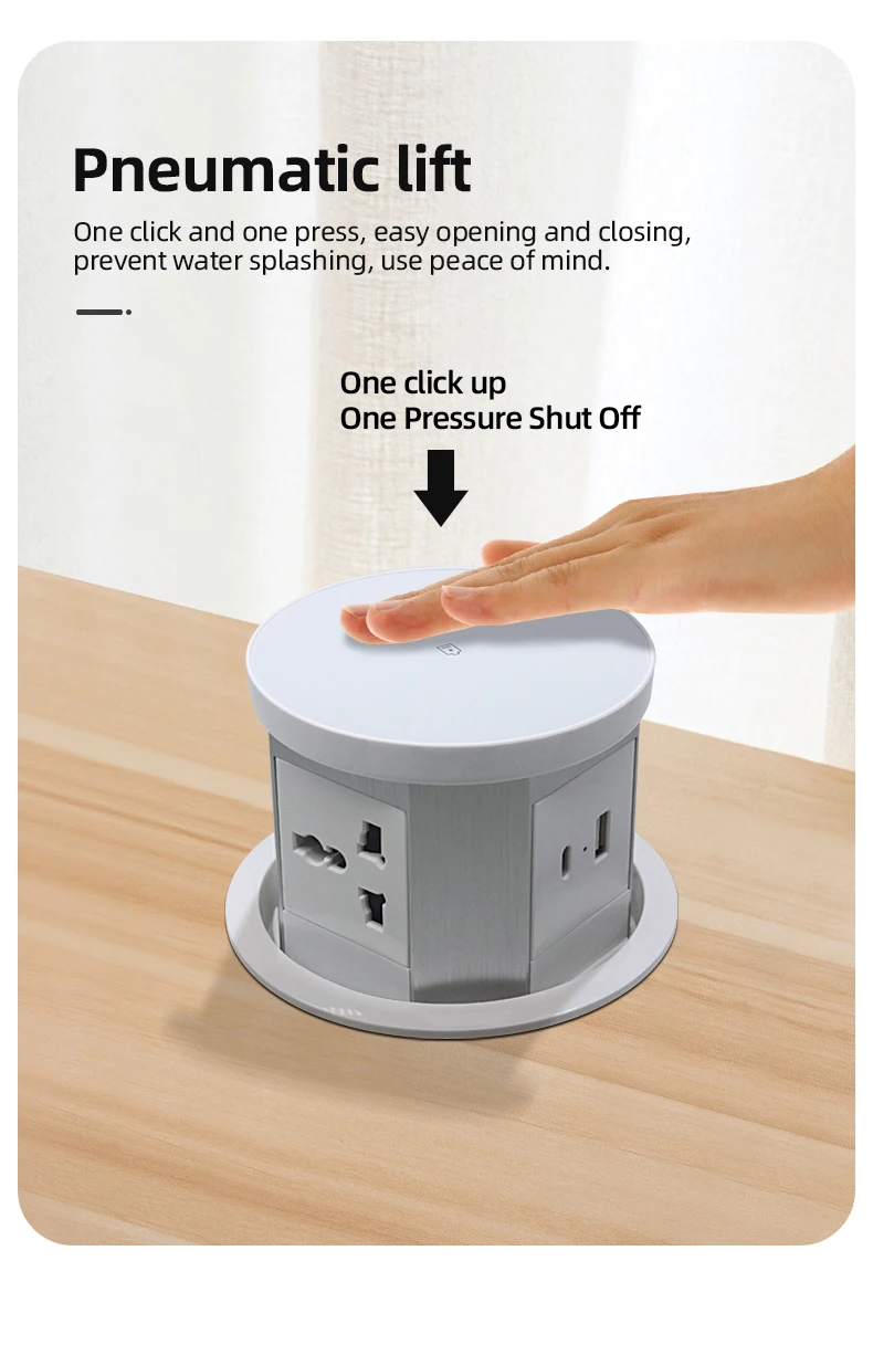 New Design Hidden Retractable Office Tables Power Wireless Charger Pop ...