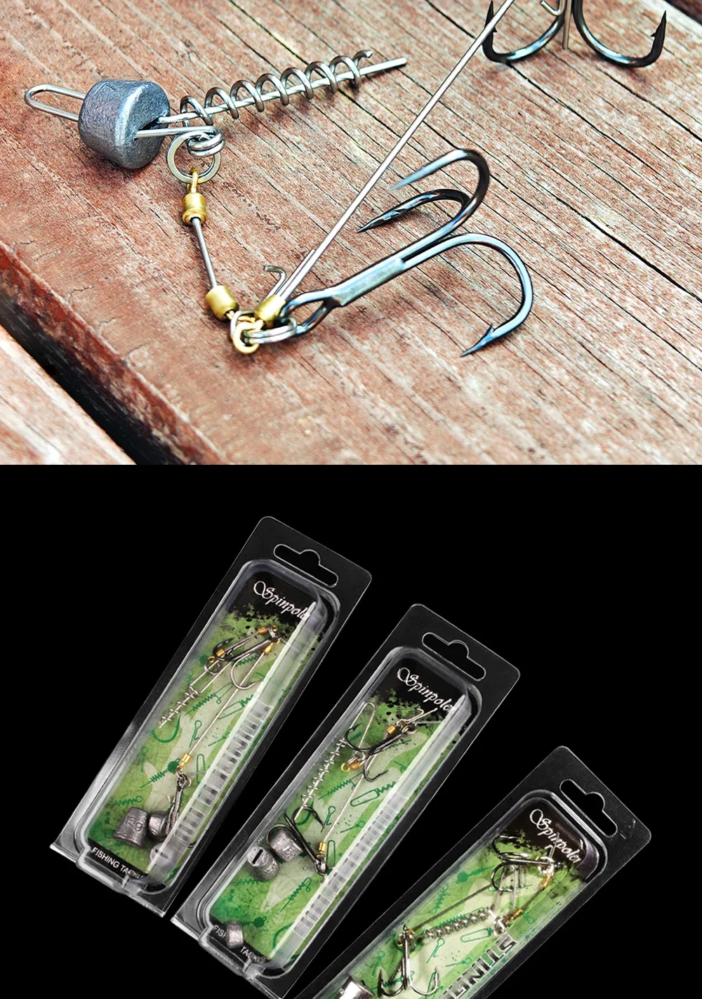 Spinpoler Pike Fishing Weighted Stinger Rigs - Multi-depth