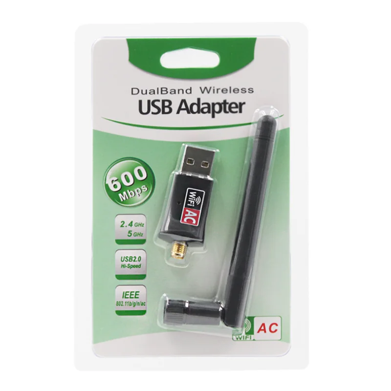 Bajeal External Dual Band 2.4/5ghz Ac 600mbps Wireless Usb Wifi Network ...