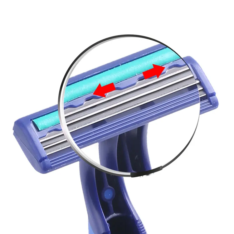 GoodMax Twin Blade Razor Clear Safety Cap Men High Quality Disposable ...