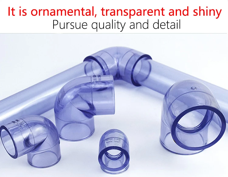 32MM Transparent PVC Pipe Fitting Elbow DN25 – Durable Plastic for ...