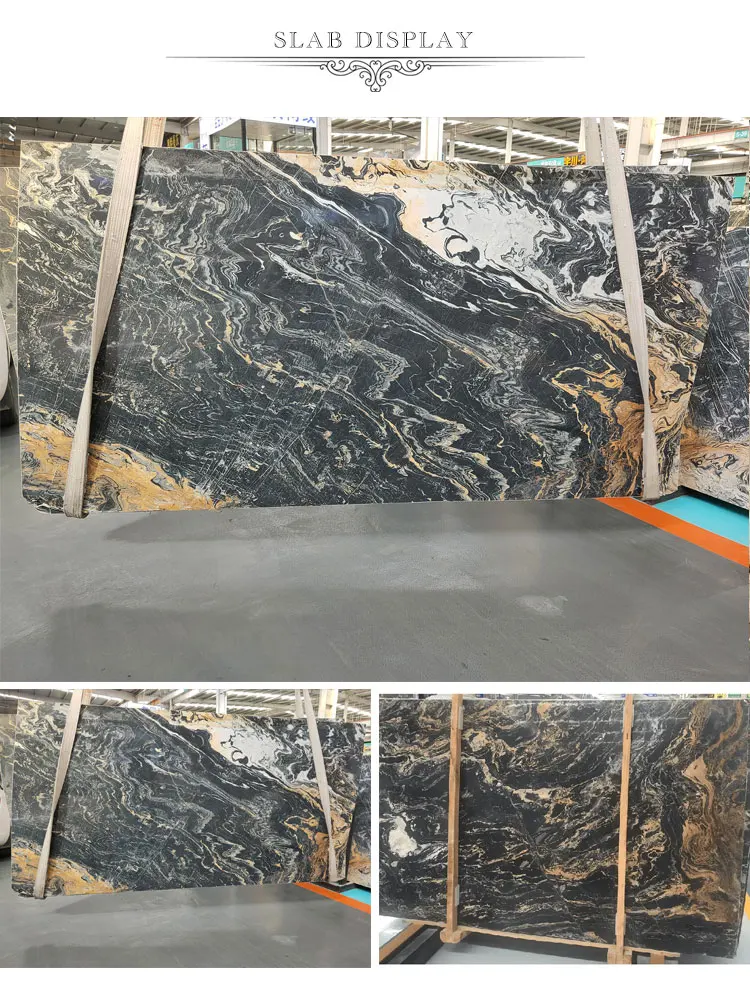 Wholesale Polished Picasso Gold Marble Slab| Alibaba.com