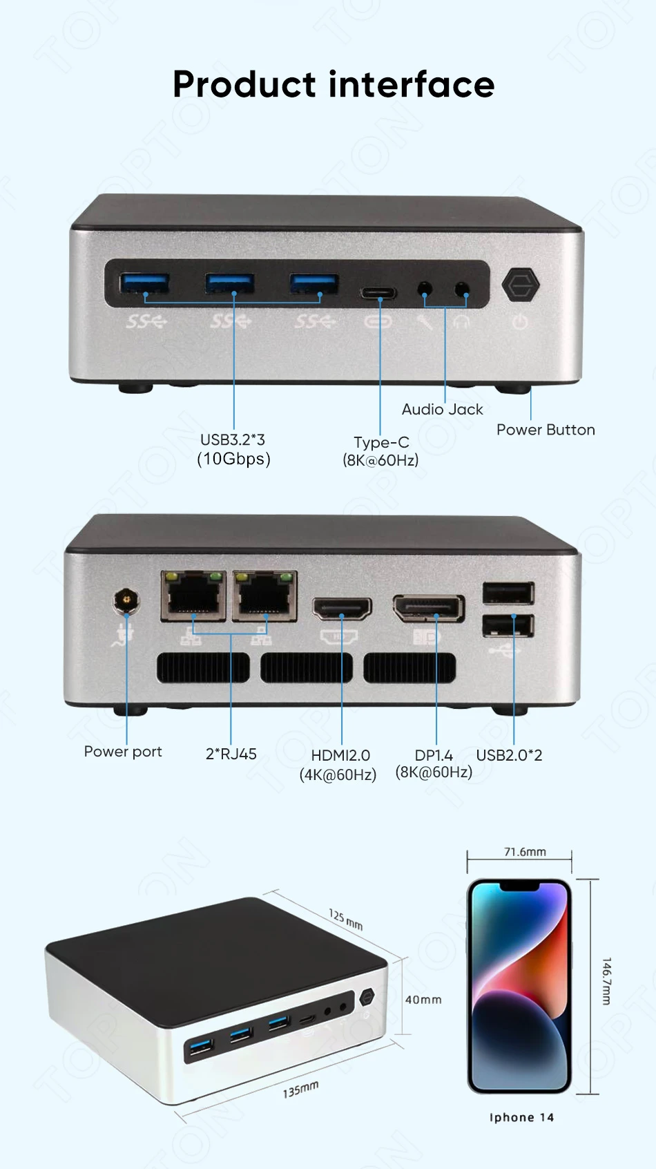 13th/12th Gen Mini Pc I7 1360p I5 1340p 2xddr5 4800mhz 2*nvme Win11 Nuc ...