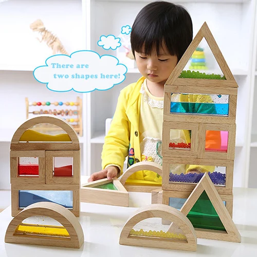 Sensory Preschool Wooden Stacking Games Educational Entertainment ...