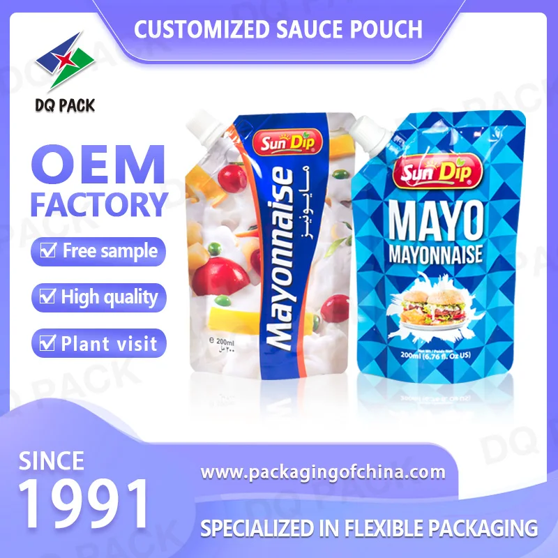 DQ PACK 2L Mayonnaise Ketchup Doypack Pouch with Spout