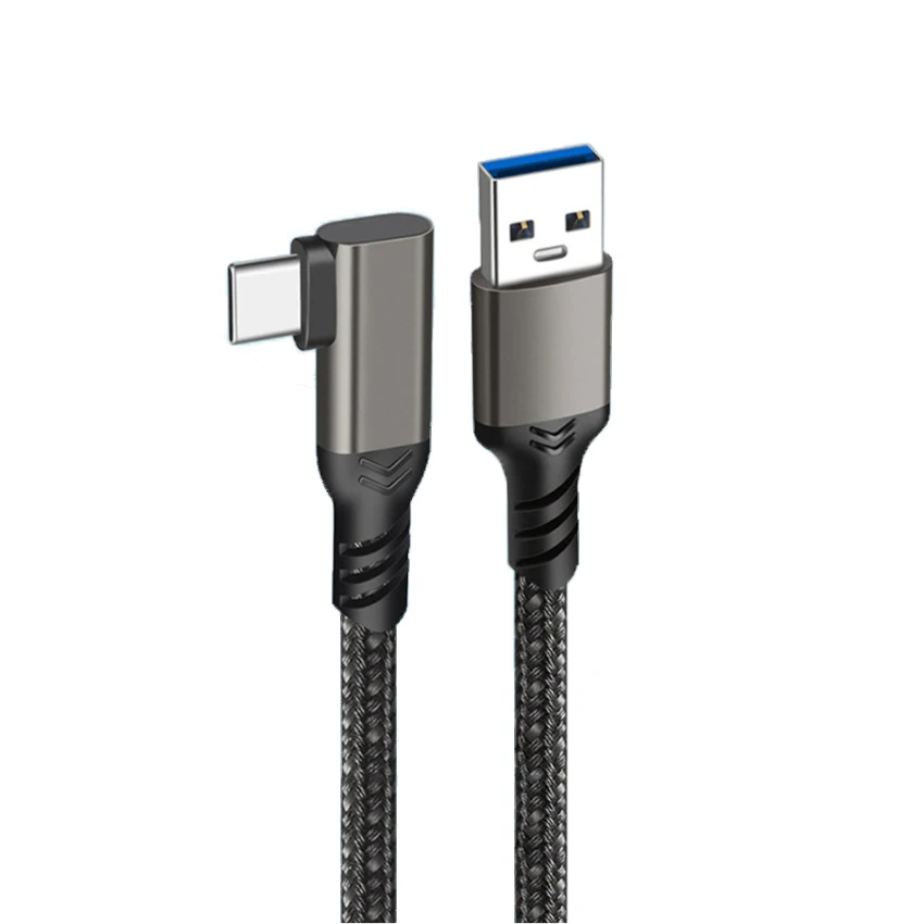 2M Data Cable 90 Degree Right Angle USB To Type C Charge Cable Fast ...