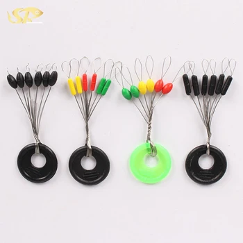 Superiorfishing Rubber Bobber Stoppers Black Space Beans Rubber Line ...
