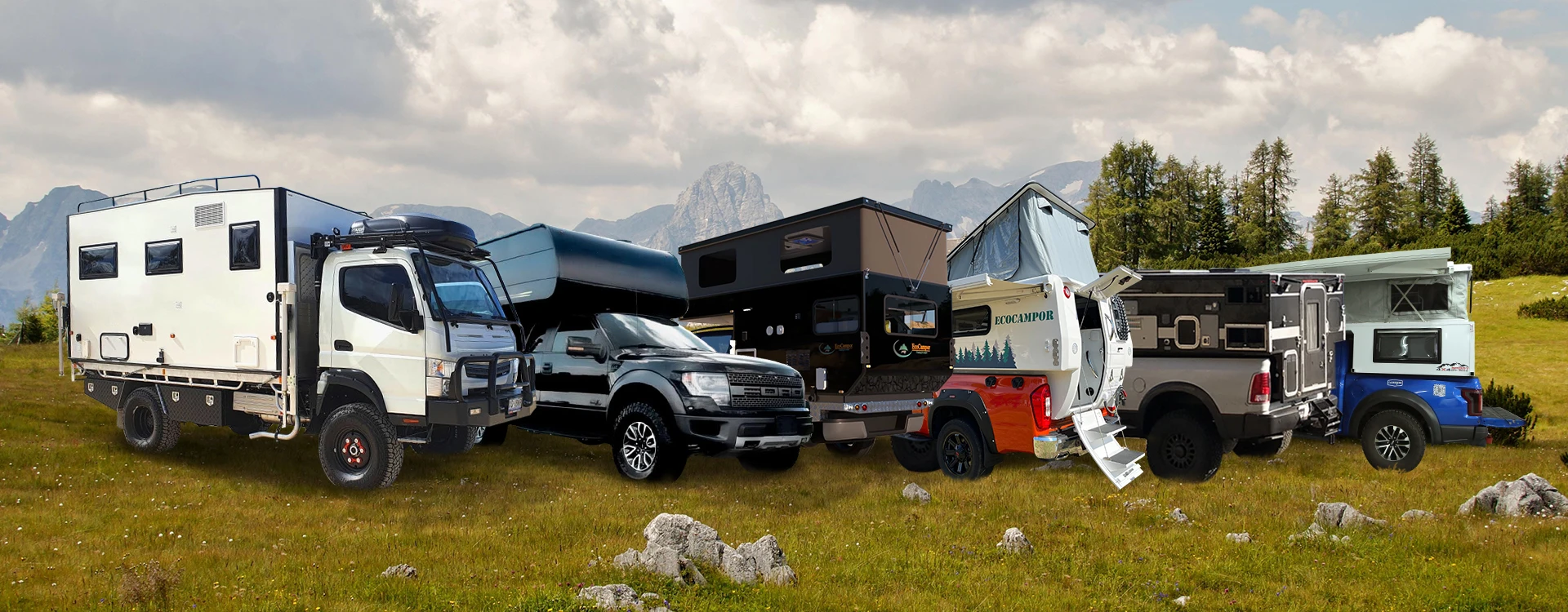 Sleek Expedition 6ft Short Bed Lightweight Fiberglass Popup Truck ...