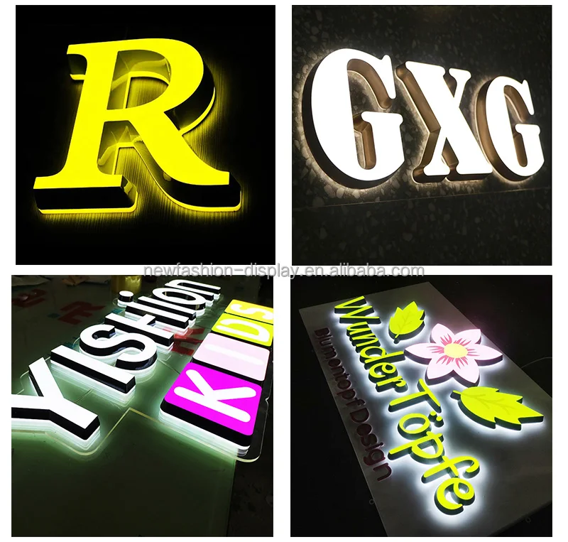 Custom Logo Maker Customized Backlit Letters Advertising Signs Office ...