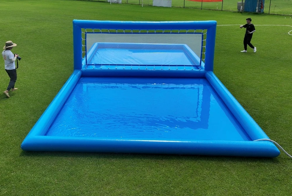 33ft Inflatable Beach Volleyball Net Court - Water Party Fun