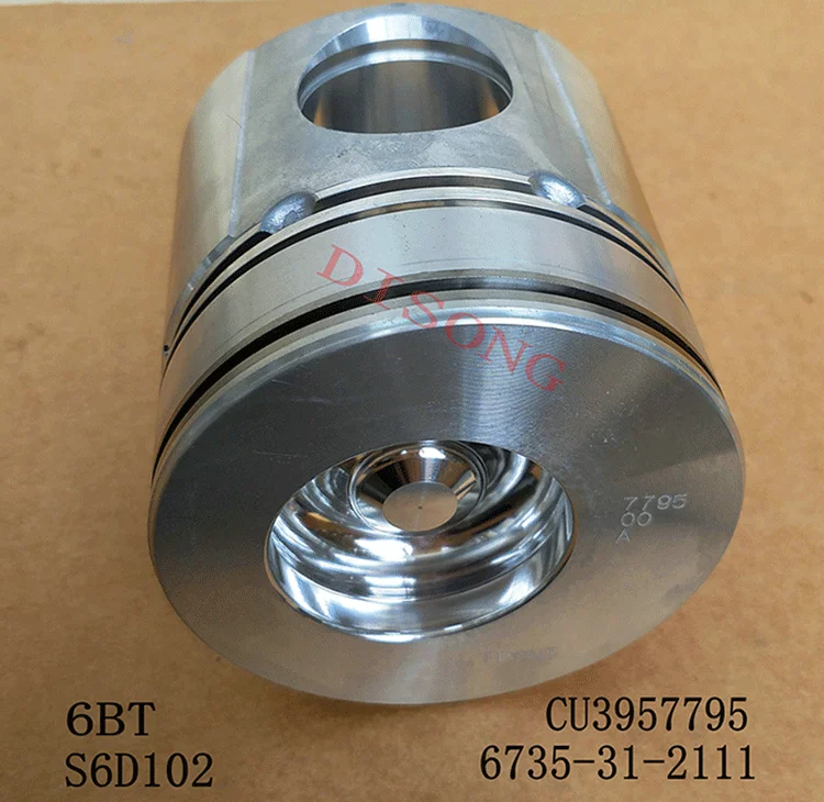 Diesel Engine Piston 3957795 for 6BT5.9/S6D102 Excavators