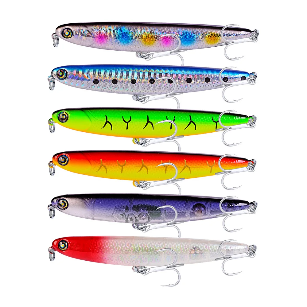 New 11.5cm 13.5g Big Game Spook Long Casting Top Water Floating Pencil ...