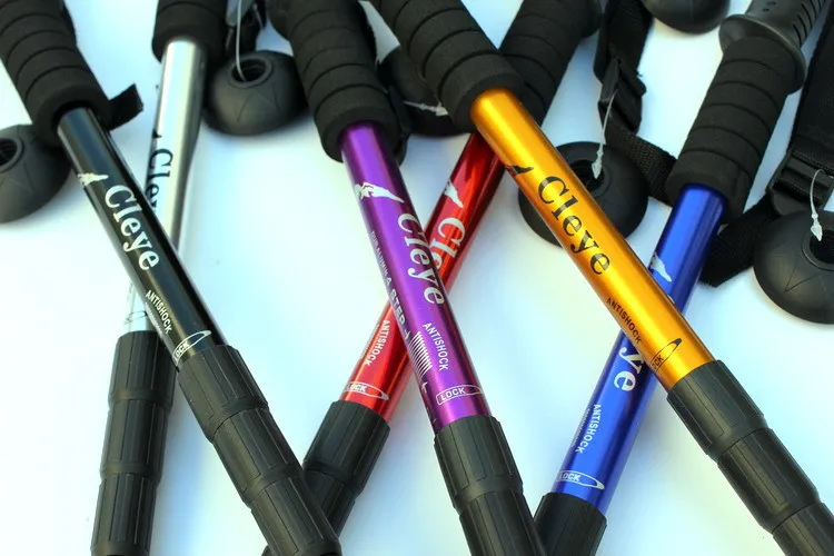 Aluminum Walking Stick Carbon Fiber Travel Hiking Trekking Poles ...