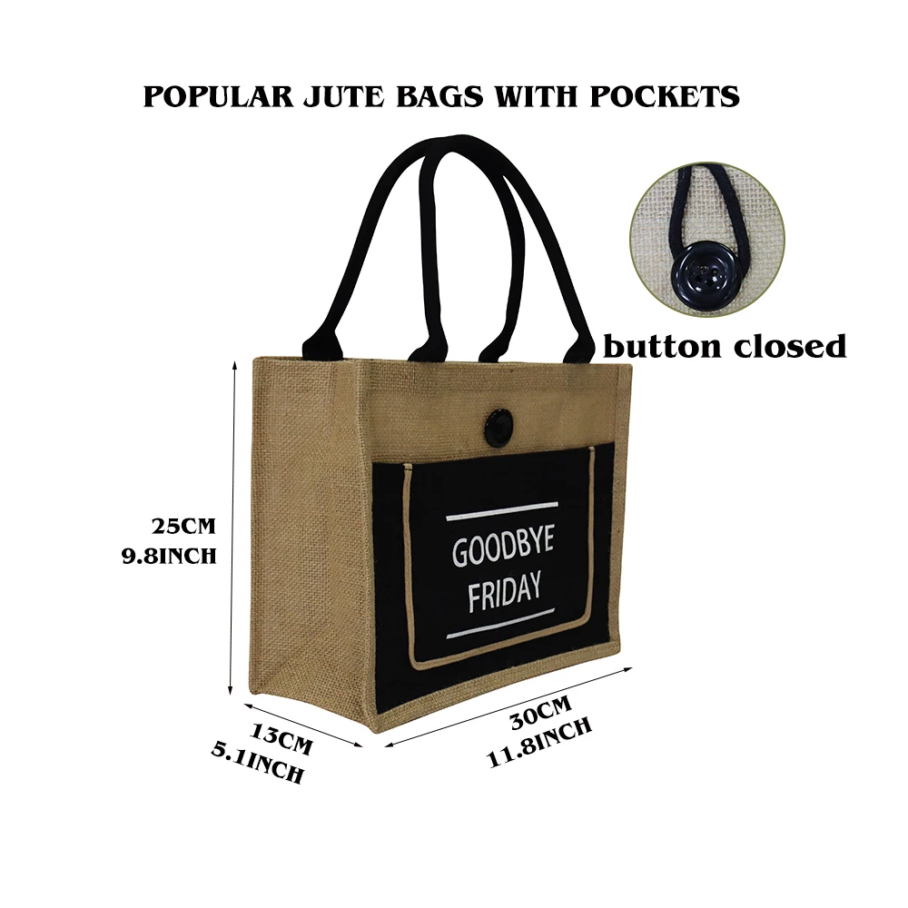 Custom Jute Tote Bag/jute Shopping Bag/bolsas De Yute - Buy Bolsas De ...