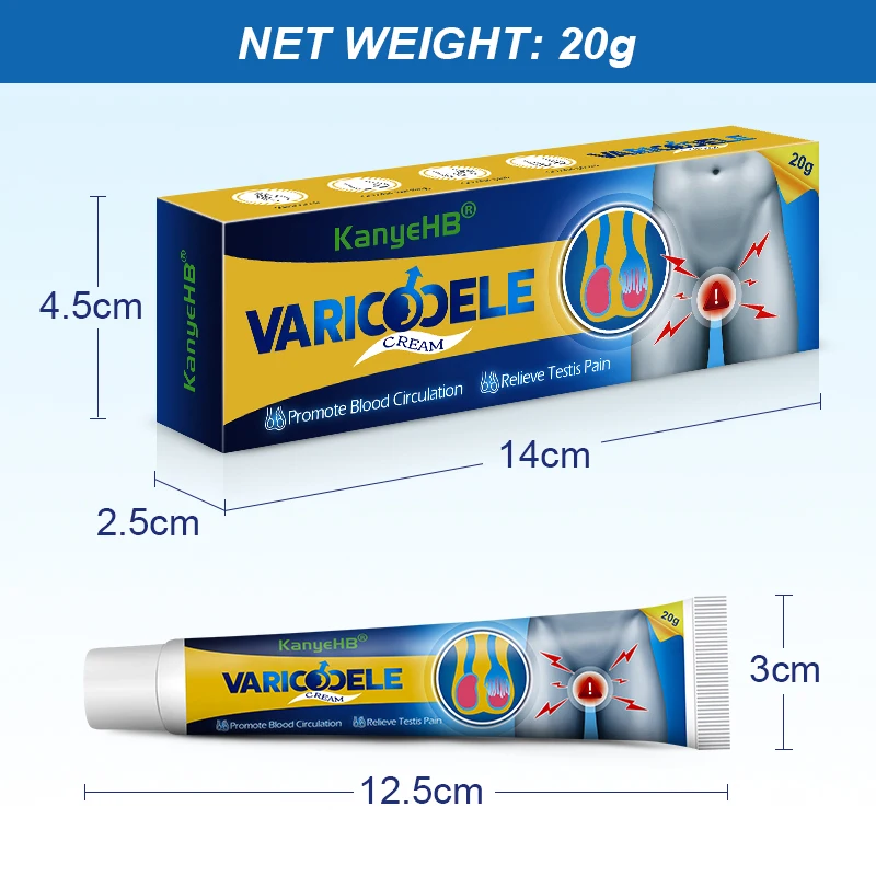Kanyehb Genital Scrotum Varicocele Cream Varicose Veins Treatment Angiitis Phlebitis Leg Veins 