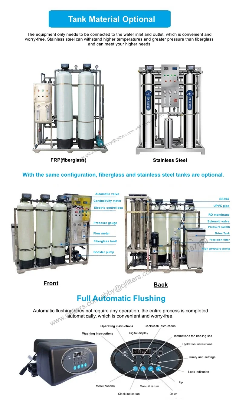 500l/hour Small Water Purification System Ro Filtration Plant Reverse ...