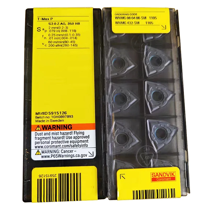 Sandviks 100% Original High Speed Carbide Insert Wnmg080408 Pf 4305 Turning Tool Cnc Insert For ...