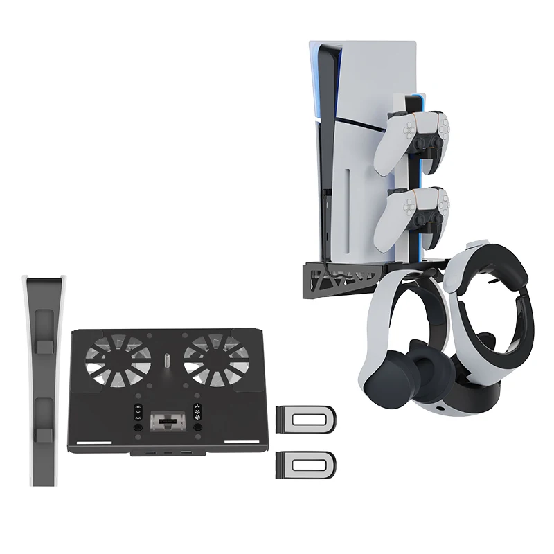 Wall Mount Cooling Bracket Dual Ps5 Gamepad Charging Dock For Ps5/ps5 ...