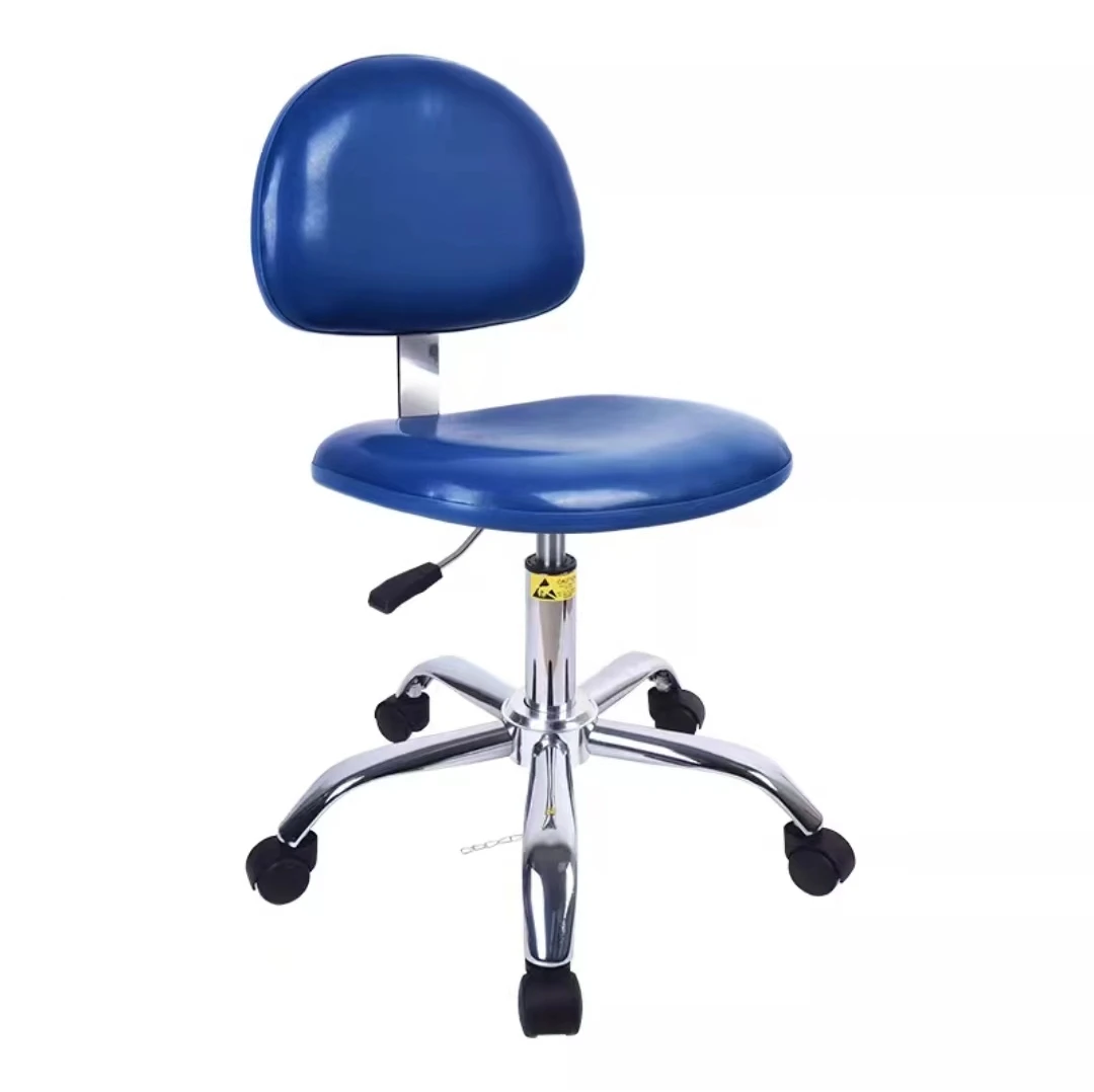 0049 Laboratory Furniture Antistatic Adjustable PU Leather Chair ...