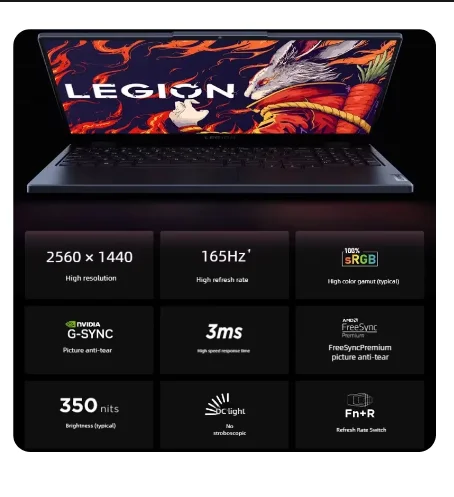 Legion R7000 Gaming Laptop - 15.6" 2.5K 165hz R7-7840H