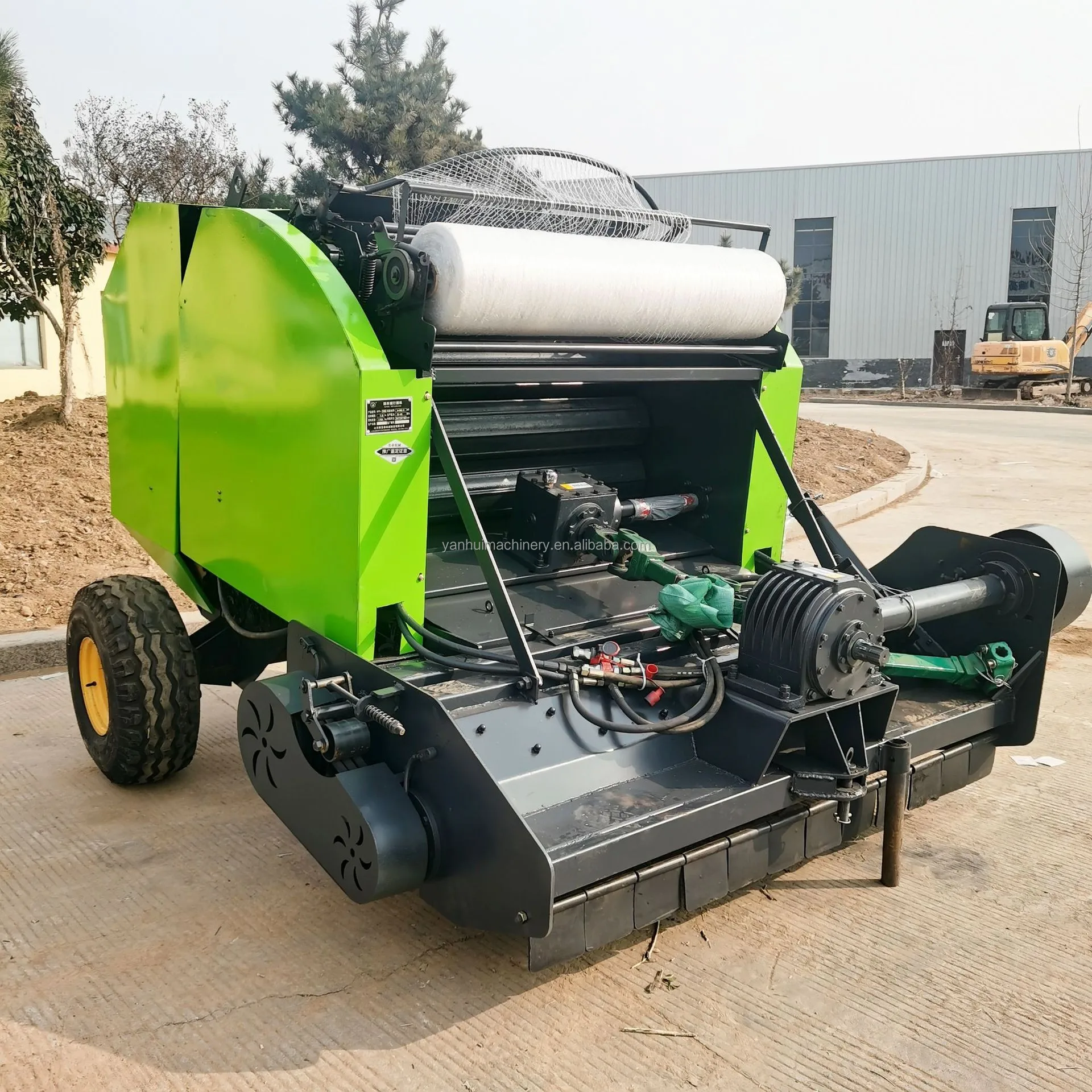 Mini Hay Baler Walking Tractor Automatic Corn Silage Round Baler and ...