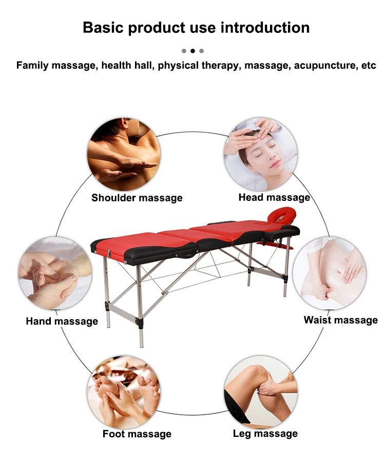 Hochey Medical Portable Folding Massage Bed Acupuncture Massage Folding Bed Cosmetic Beauty