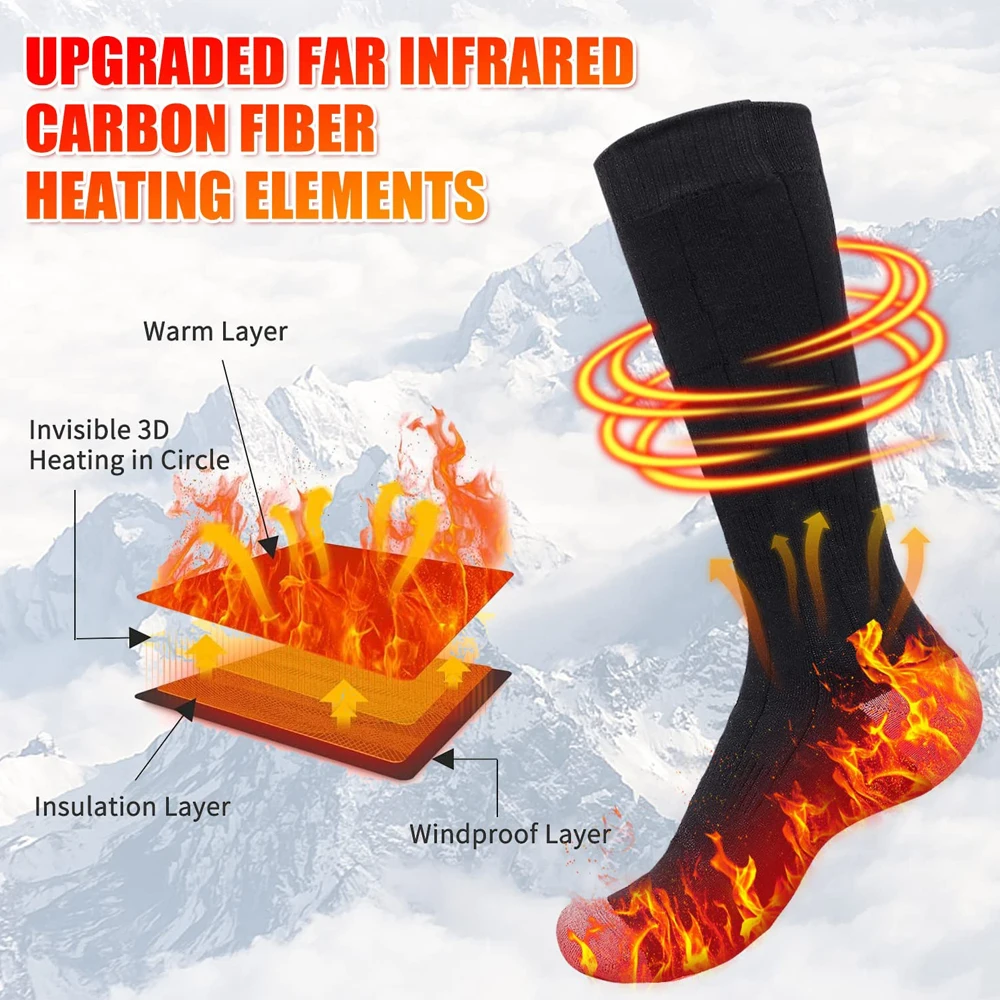 Heated Sox Winters Ski - Thermal Socks with USB Recharge