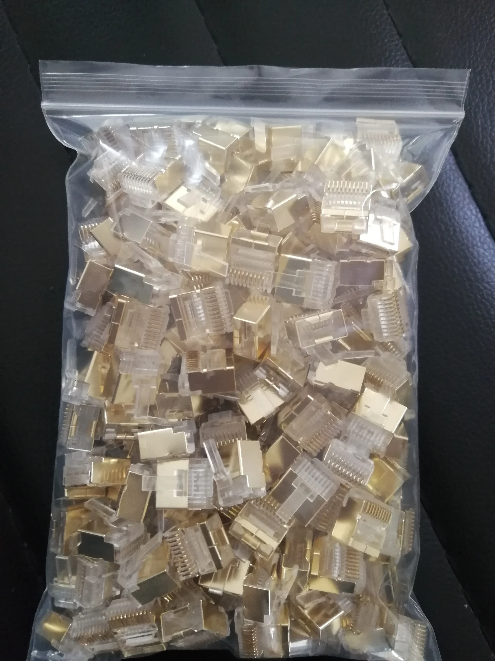 Rj50 10p10c Gold Shield Stp 10p10c Plug Network Connector - Buy Cat5 ...