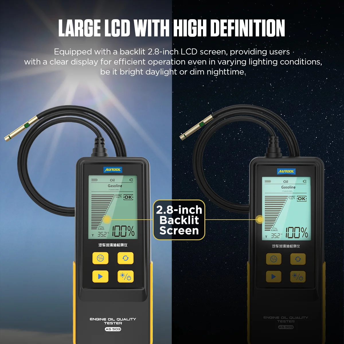 AUTOOL AS503 Car Engine Oil Quality Check Detector Analyzer Testing ...