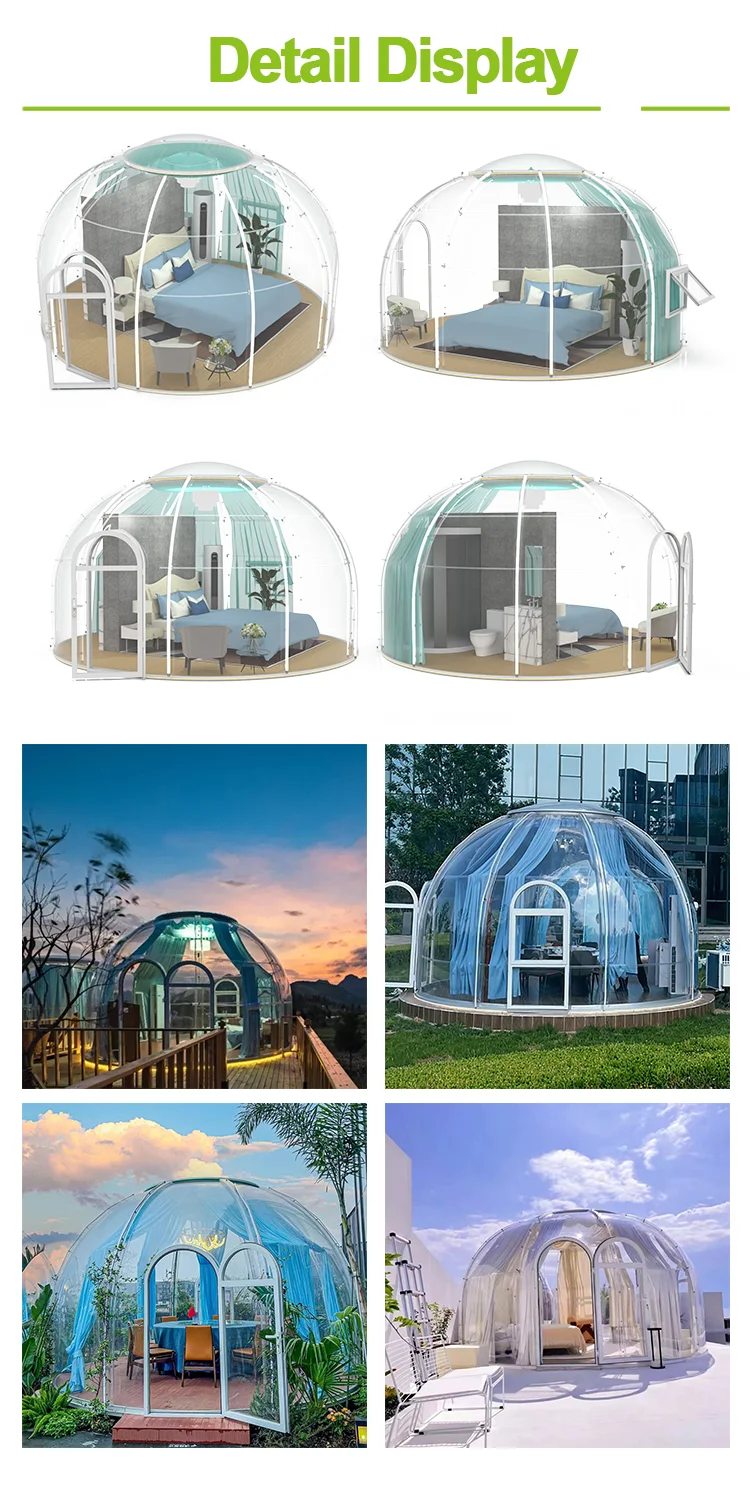 Transparent Dome Tent Bubble House Luxury Clear Hotel House Glass Dome ...