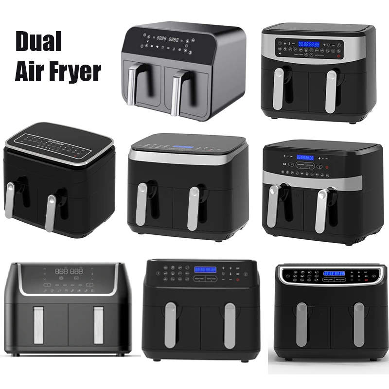 High Power Dual Air Fryers - Versatile Cooking Solutions