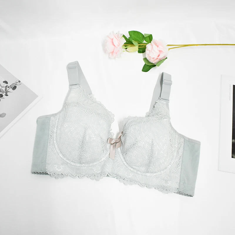 Female Undergarment Wireless Solid Seamless Floral Print Lace Bralette ...