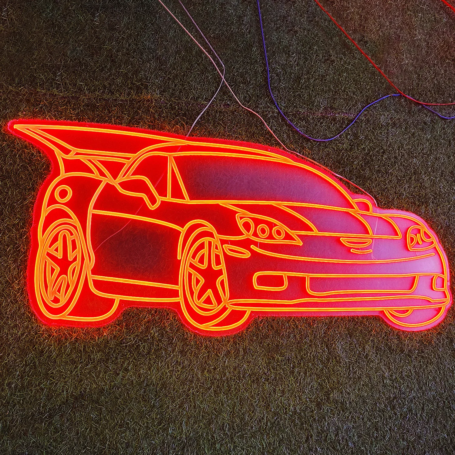 Car Neon Sign Usb Led Light Acrylic Transparent Customizable Birthday ...