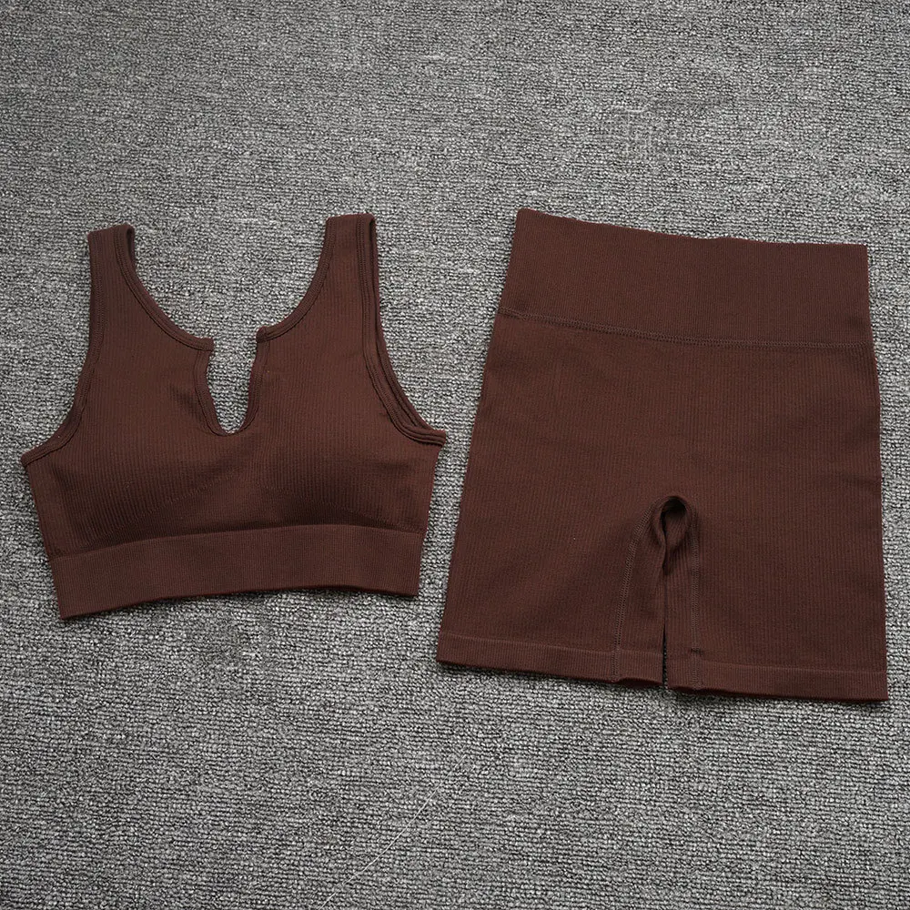 Custom Logo Ladies Design Lounge Wear Seamless Yoga Ribbed Jersey Skims ...