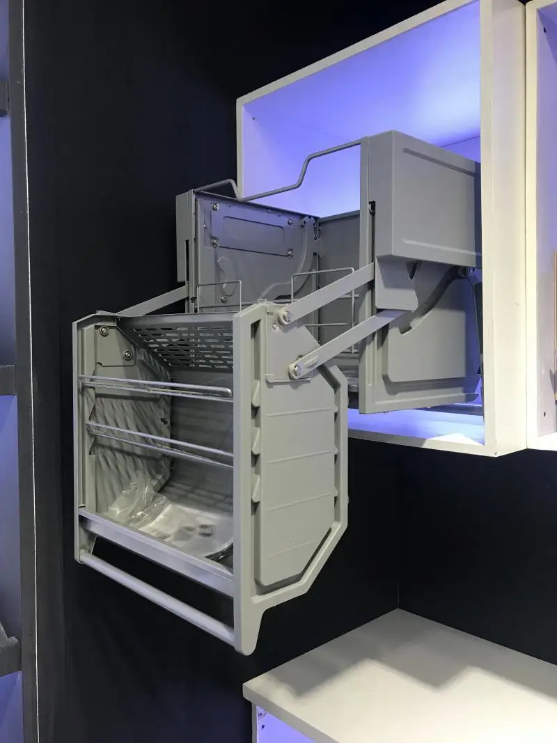 Modern Pull Down Kitchen Cabinet Storage Shelves - Multifunctional ...