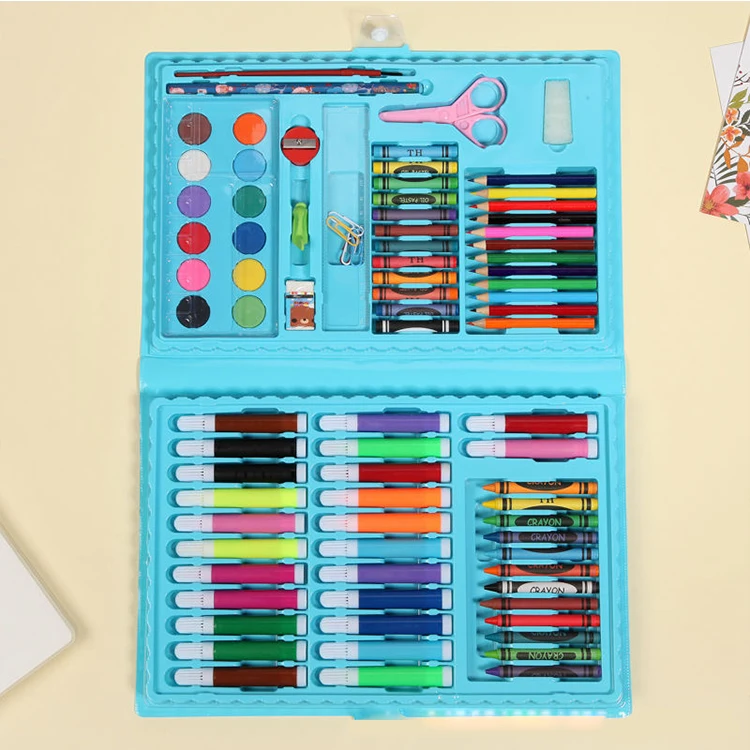 Top Seller Colorful 208piece Non-Toxic Plastic Case Art Set