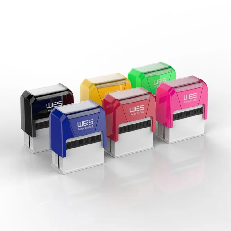 S-1436E WES Logo Self-Inking Stamp - Eco-Friendly Office Supplies