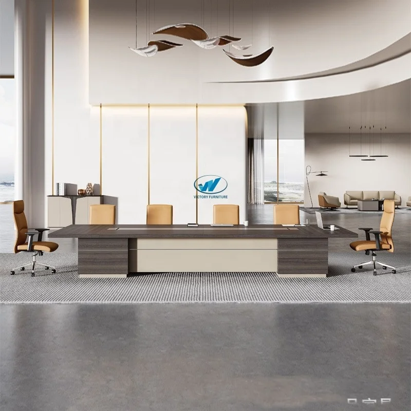 Stylish Luxury Conference Room Conference Table Mdf Modern Office ...