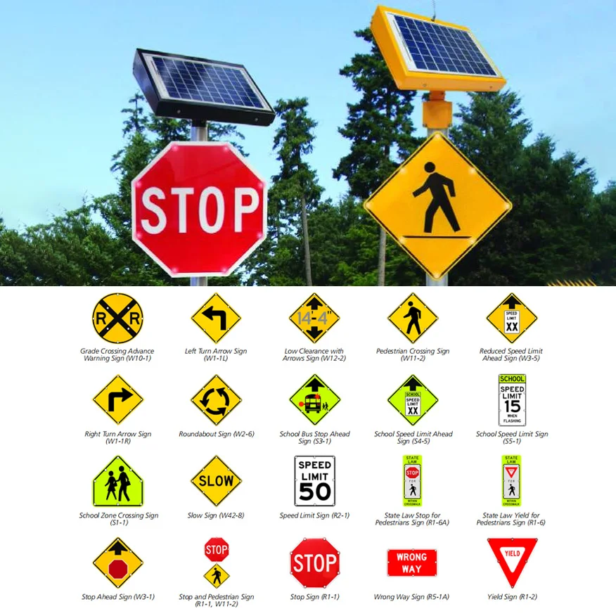 Illuminated Bright 30" Solar Stop Signs for Road Safety