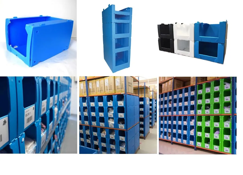 Custom Corrugated Plastic Shelf Bins - Durable & Recyclable