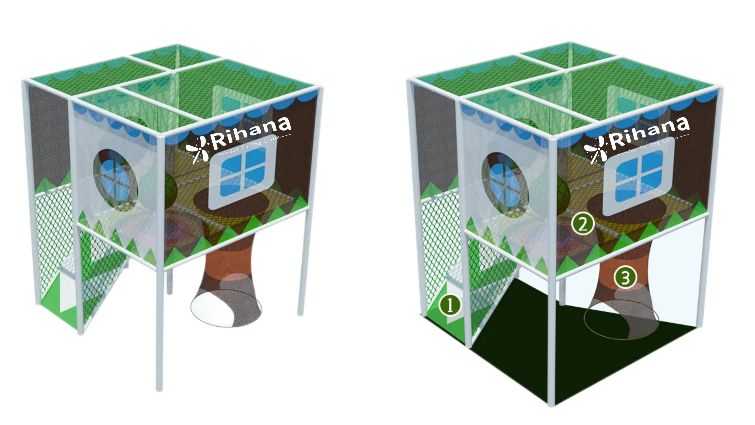 Popular Small House Rope Net Castle Unpowered Rope Net Amusement Park ...