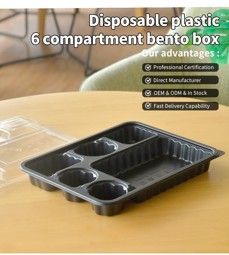 Disposable Plastic Trays Take Away Food Container Lunch Box Bento Box ...