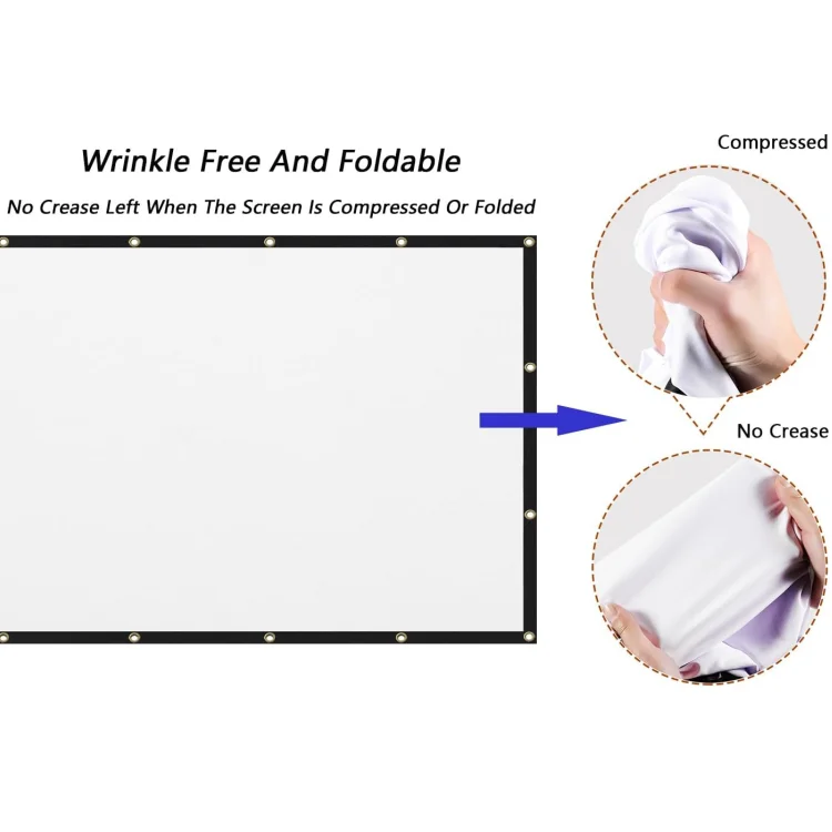 LeJiaDa Movie 120 Projector Screen 16:9 4k Foldable and Projector ...